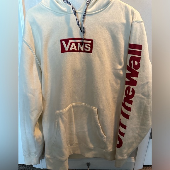 Vans | Shirts | Vans Off The Wall Hoodie With Arm Logos | Poshmark